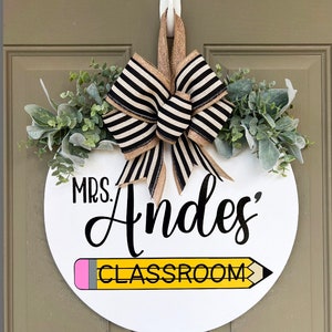 Teacher Door Teacher Door Sign Teacher Name Classroom - Etsy