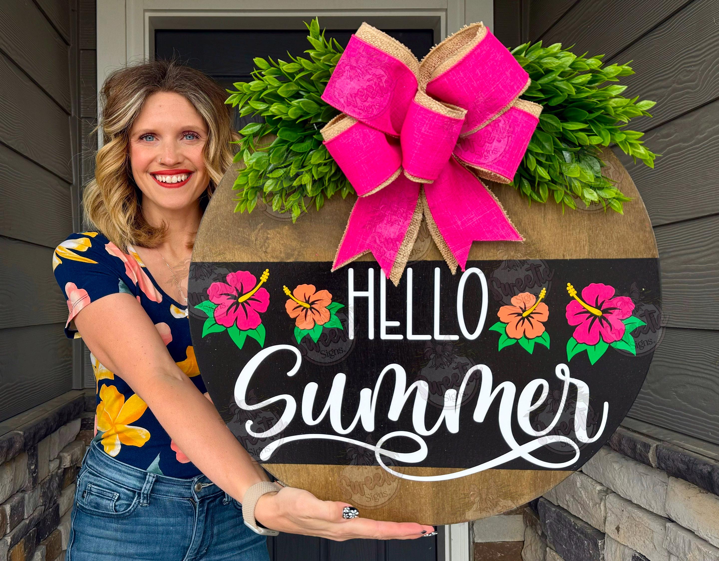 Summer Front Door Decor | Summer Wreath | Hello Summer | Summer Front ...