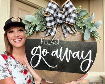 Please Go Away Sign - Etsy