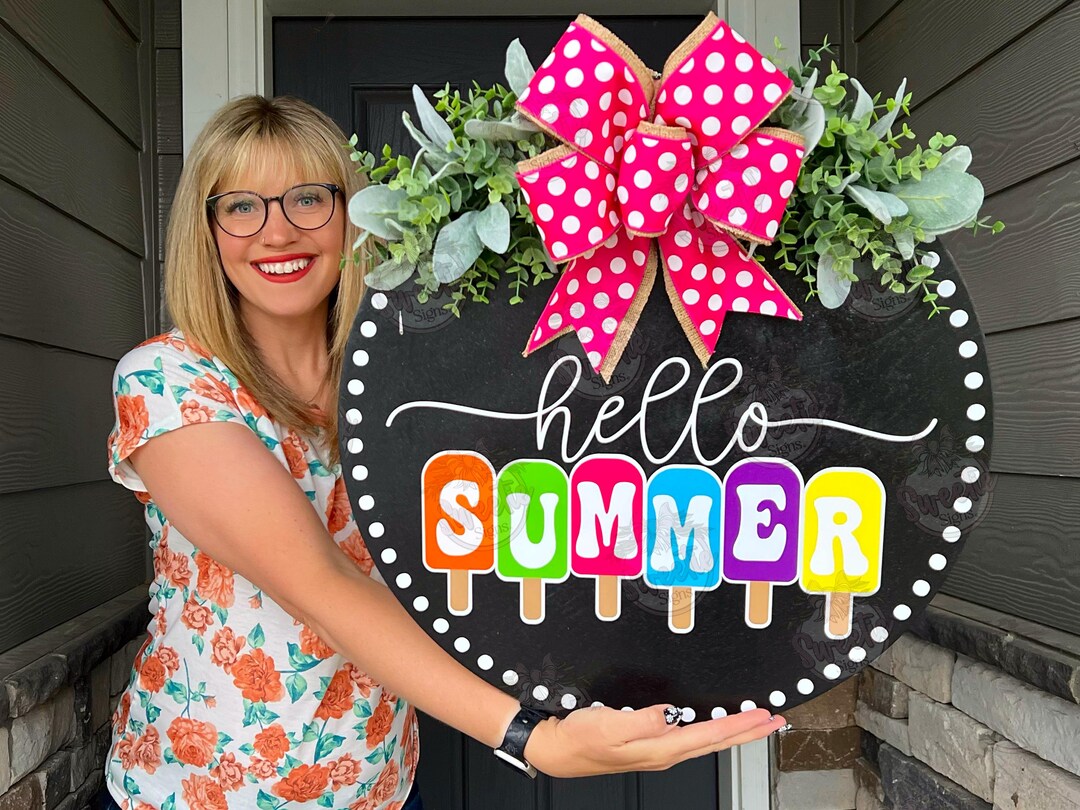 Summer Front Door Decor | Hello Summer | Summer Wreath | Summer Decor ...