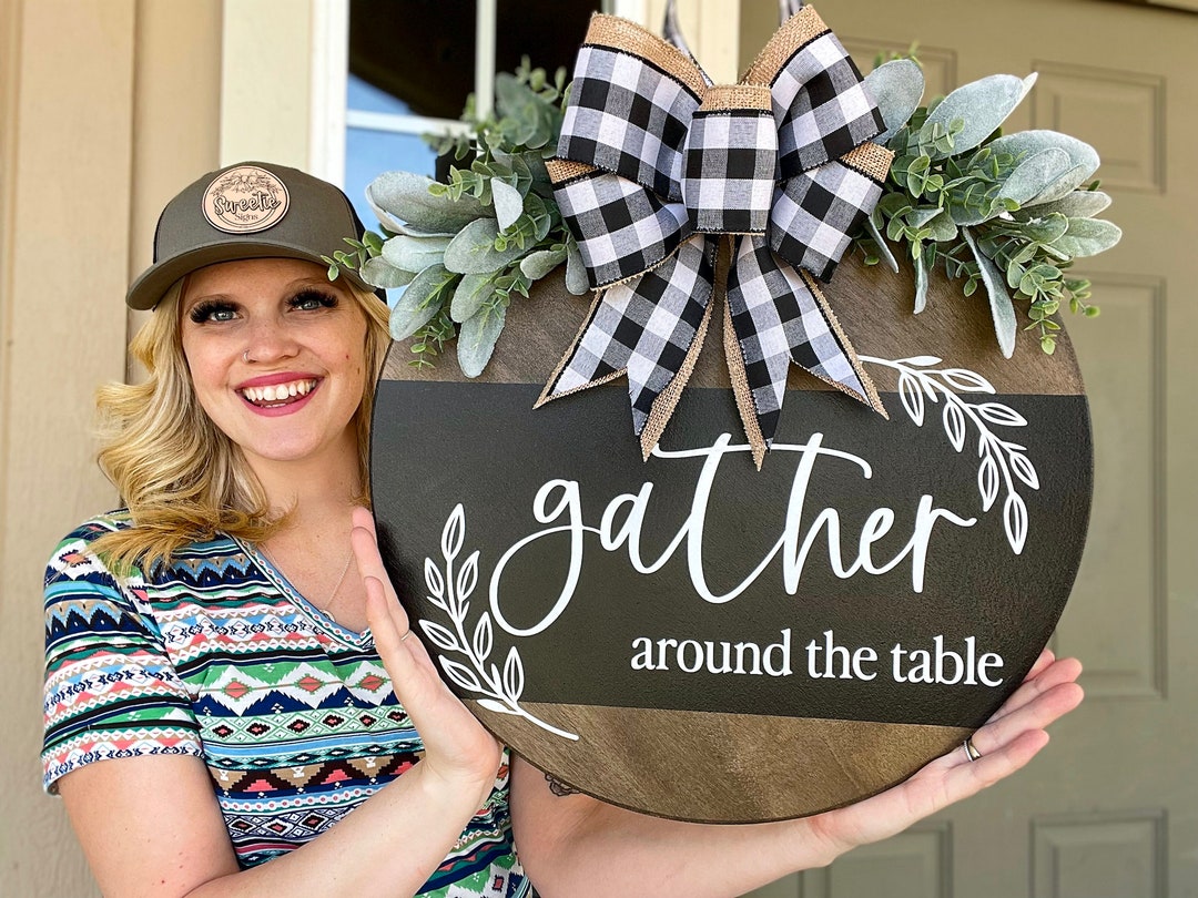 Home Decor Gather Around the Table Kitchen Decor Dining - Etsy