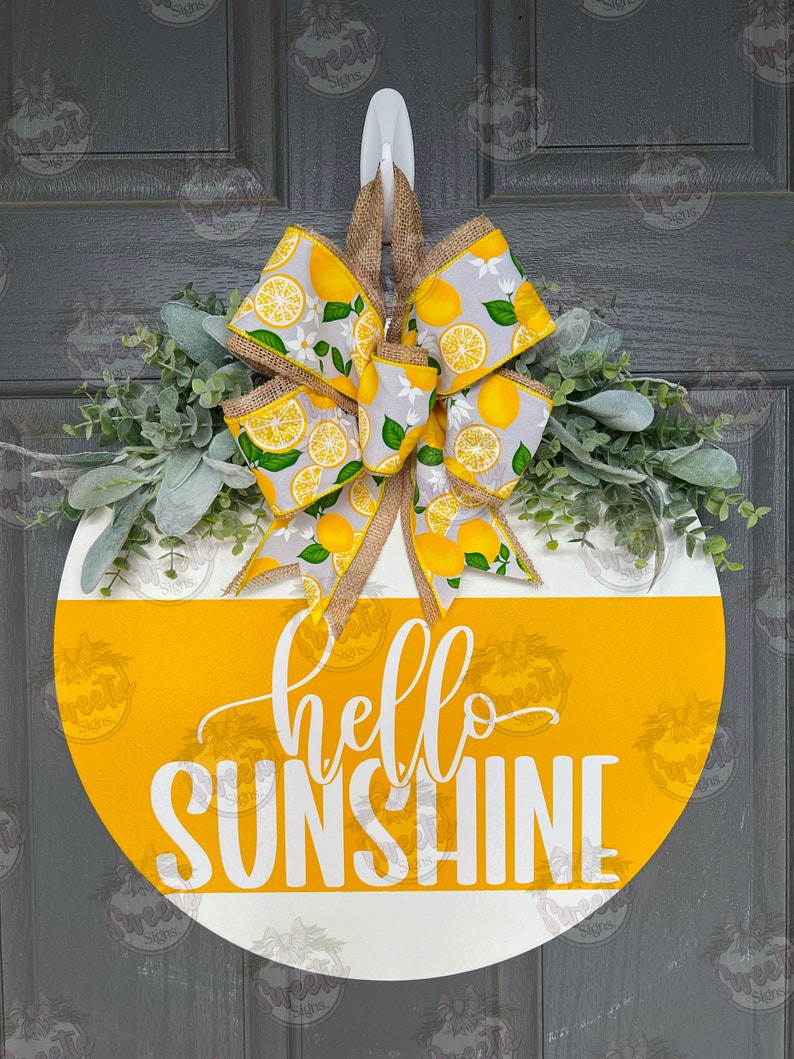 Summer Front Door Decor | Summer Wreath | Hello Sunshine | Summer Front ...