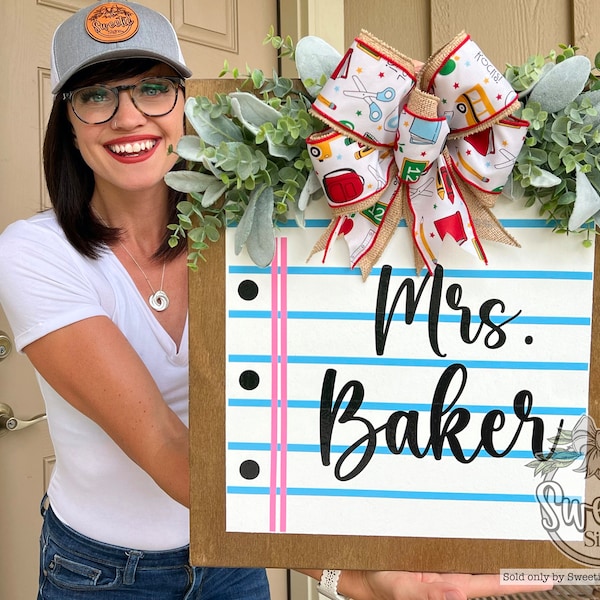 Teacher Wreath for Classroom Door - Etsy