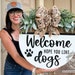Dog Front Door Decor Dog Welcome Sign Year Round Wreath Dog Dog Door ...