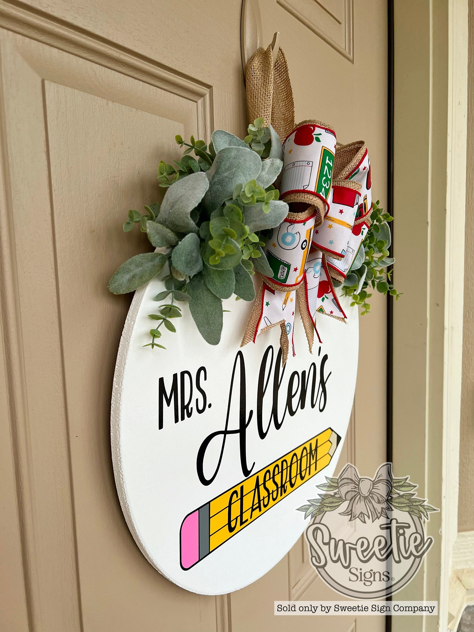 Teacher Door Teacher Door Sign Teacher Name Classroom Sign Teacher Gift ...