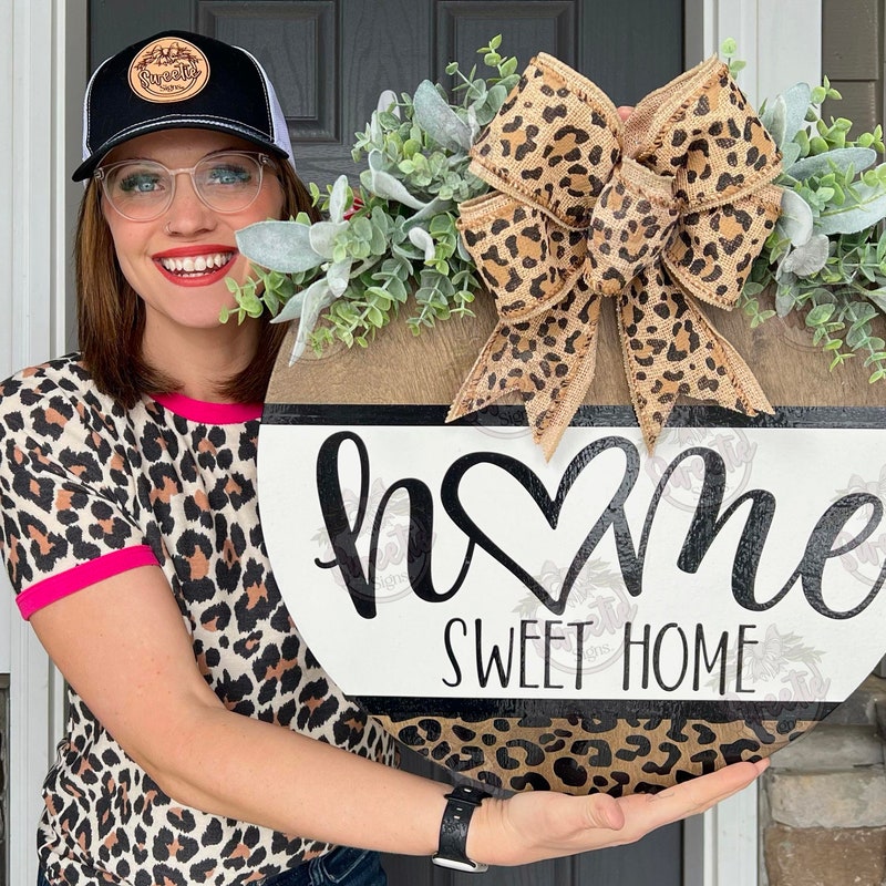 Welcome Leopard Sign - Etsy