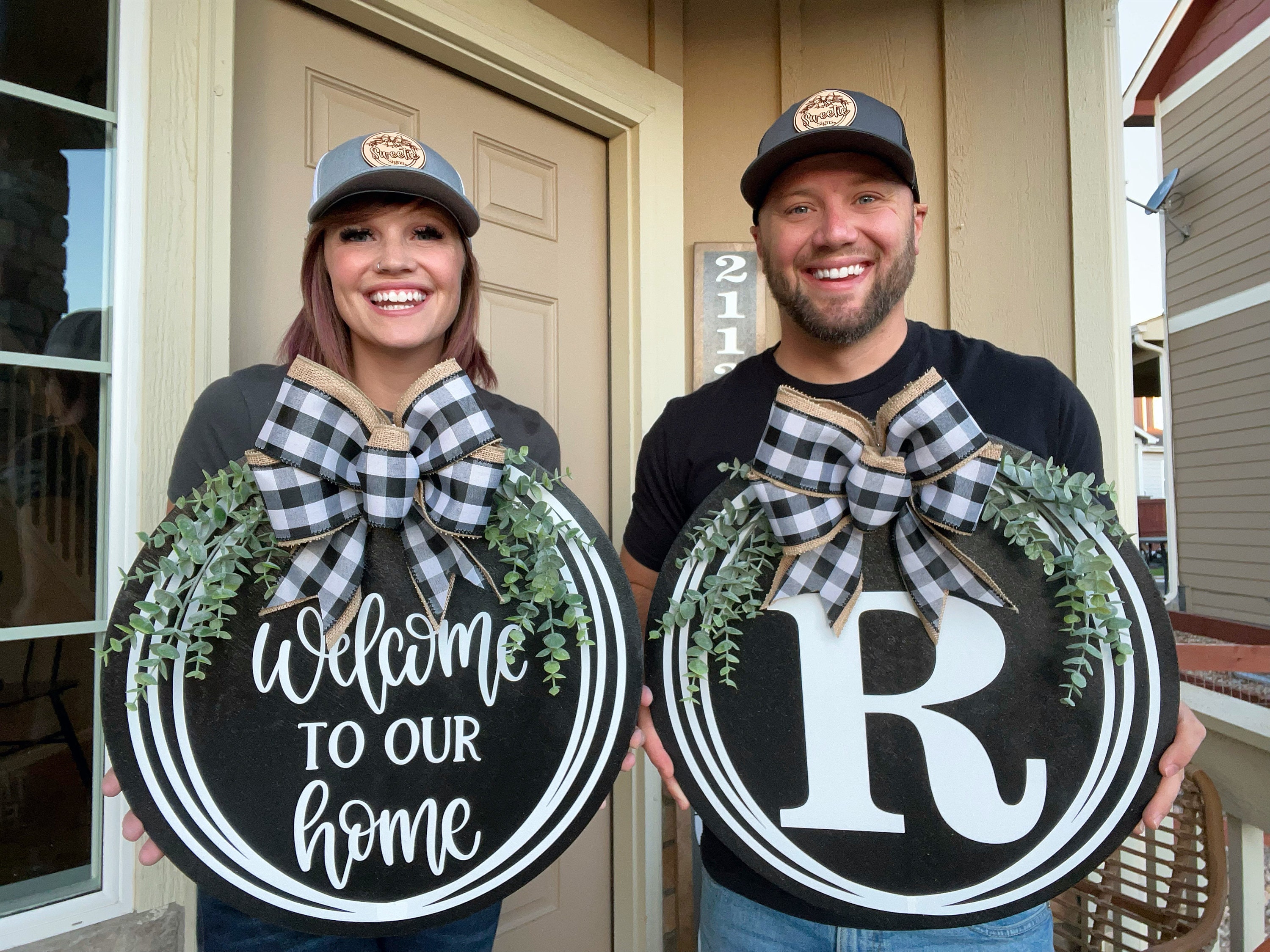 Double Door Front Door Decor Welcome to Our Home Double - Etsy