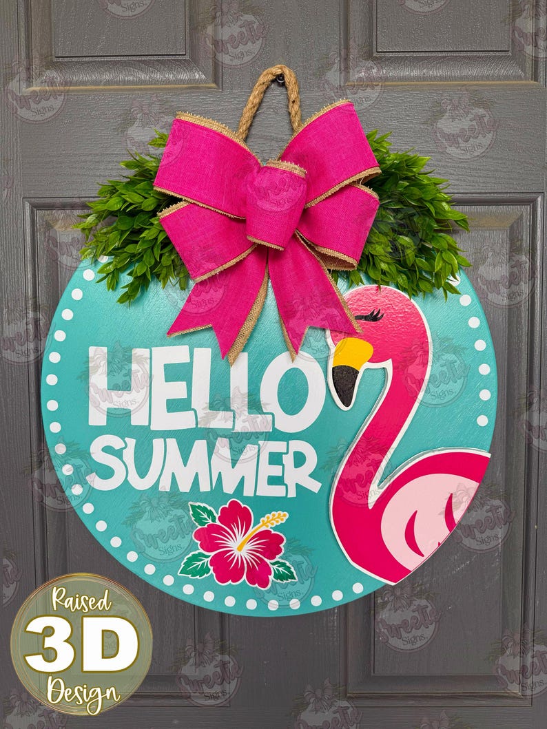 Summer Front Door Decor | Hello Summer Wreath | Summer Wreath ...