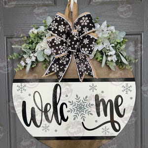 Winter Front Door Decor | Winter Welcome | Snowflake | Winter Door ...