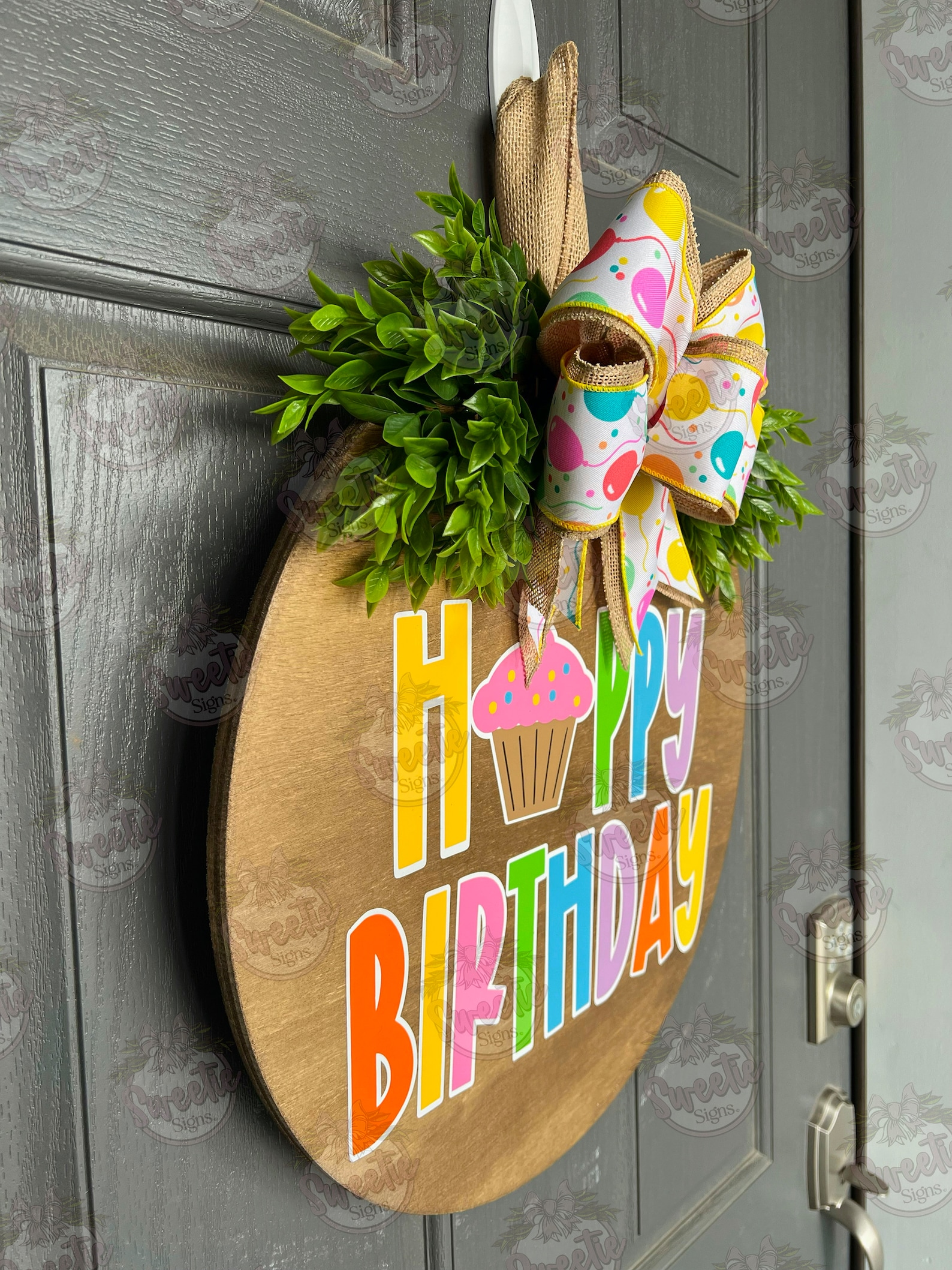 Happy Birthday Sign Birthday Door Hanger Happy Birthday Kids Birthday ...