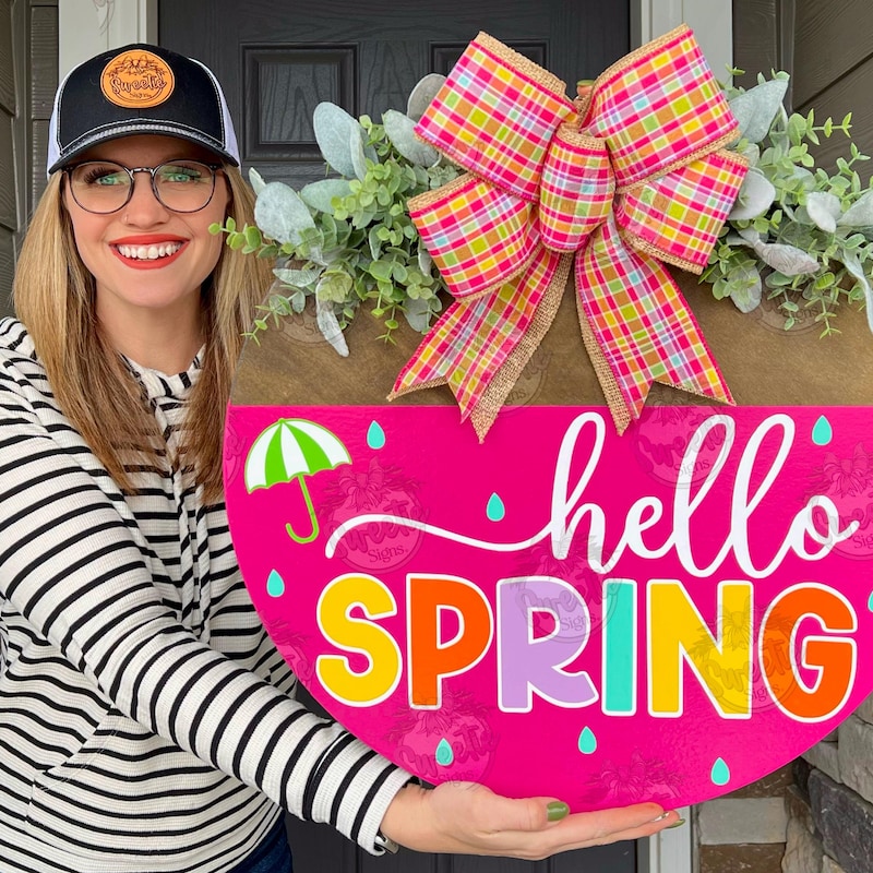 Spring Wreath Signs - Etsy