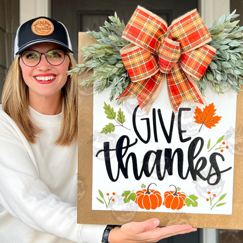 Give Thanks Sign - Etsy