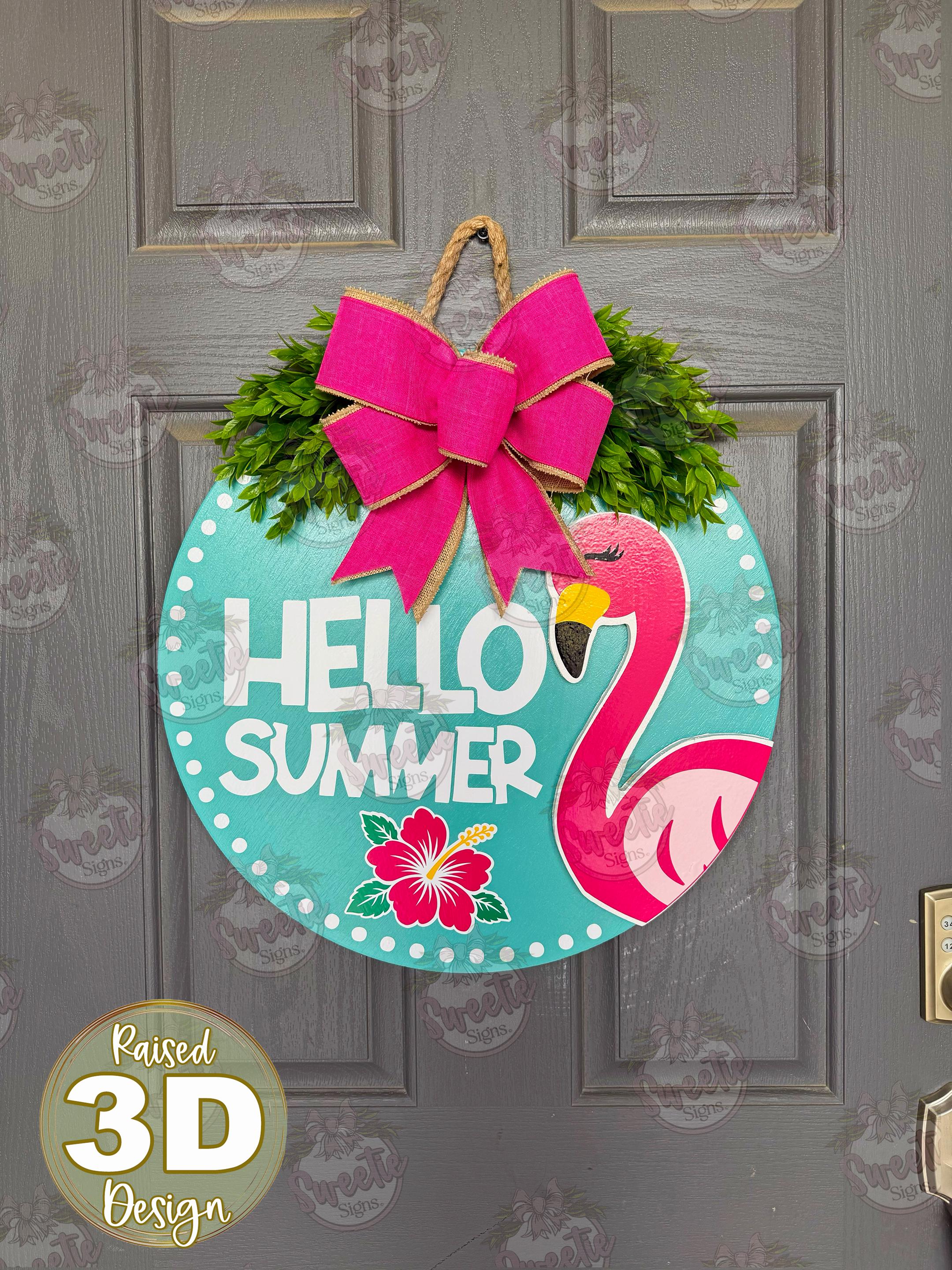 Summer Front Door Decor | Hello Summer Wreath | Summer Wreath ...