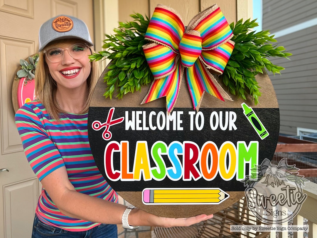 Teacher Door Sign Teacher Door Sign Welcome to Our - Etsy