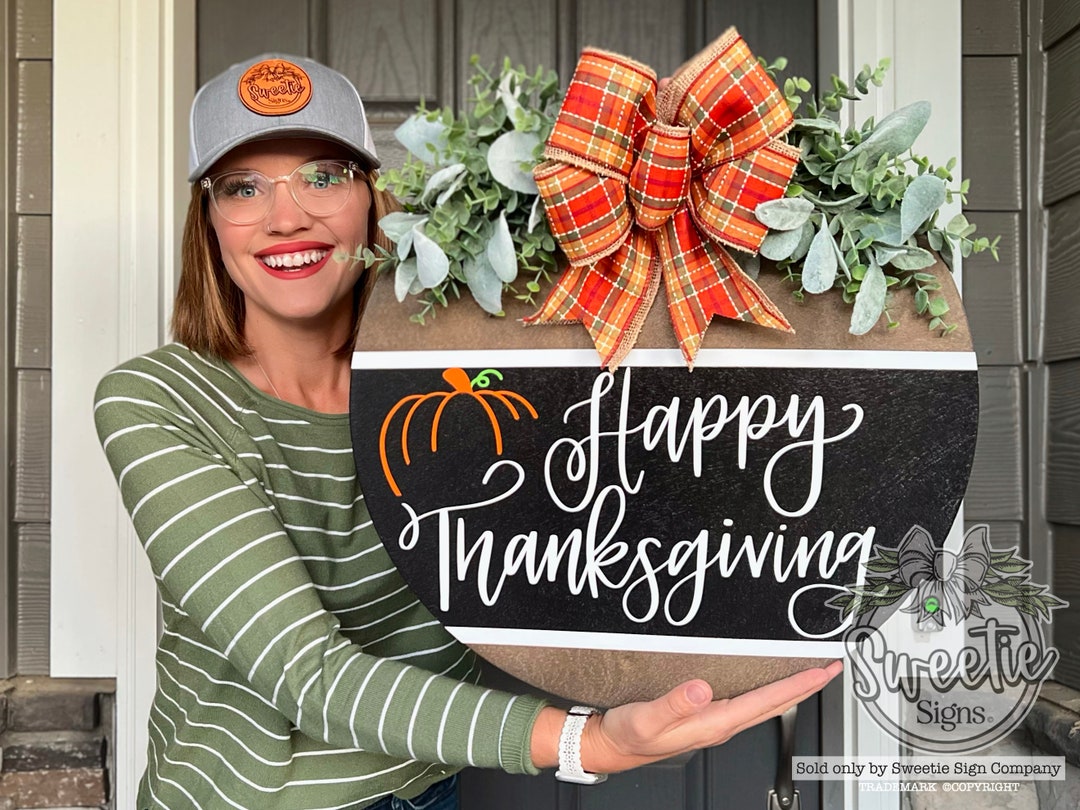 Fall Front Door Decor | Happy Thanksgiving | Fall Wreath | Fall Decor ...