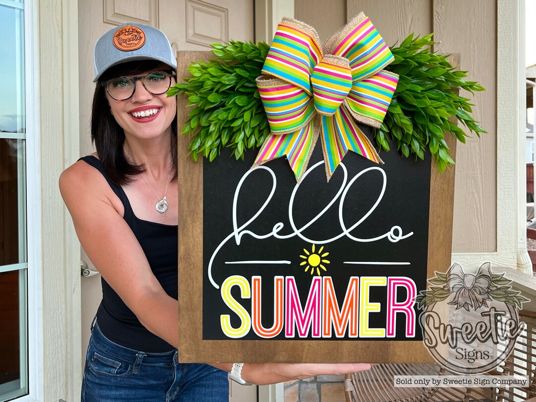 Summer Front Door Decor Hello Summer Wreath Summer Wreath Popsicles ...