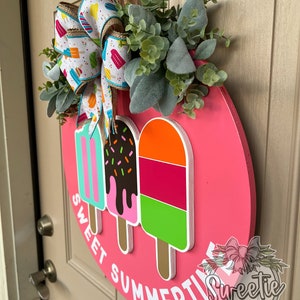 Summer Front Door Decor | Popsicle | Summer Wreath | Sweet Summer Time ...