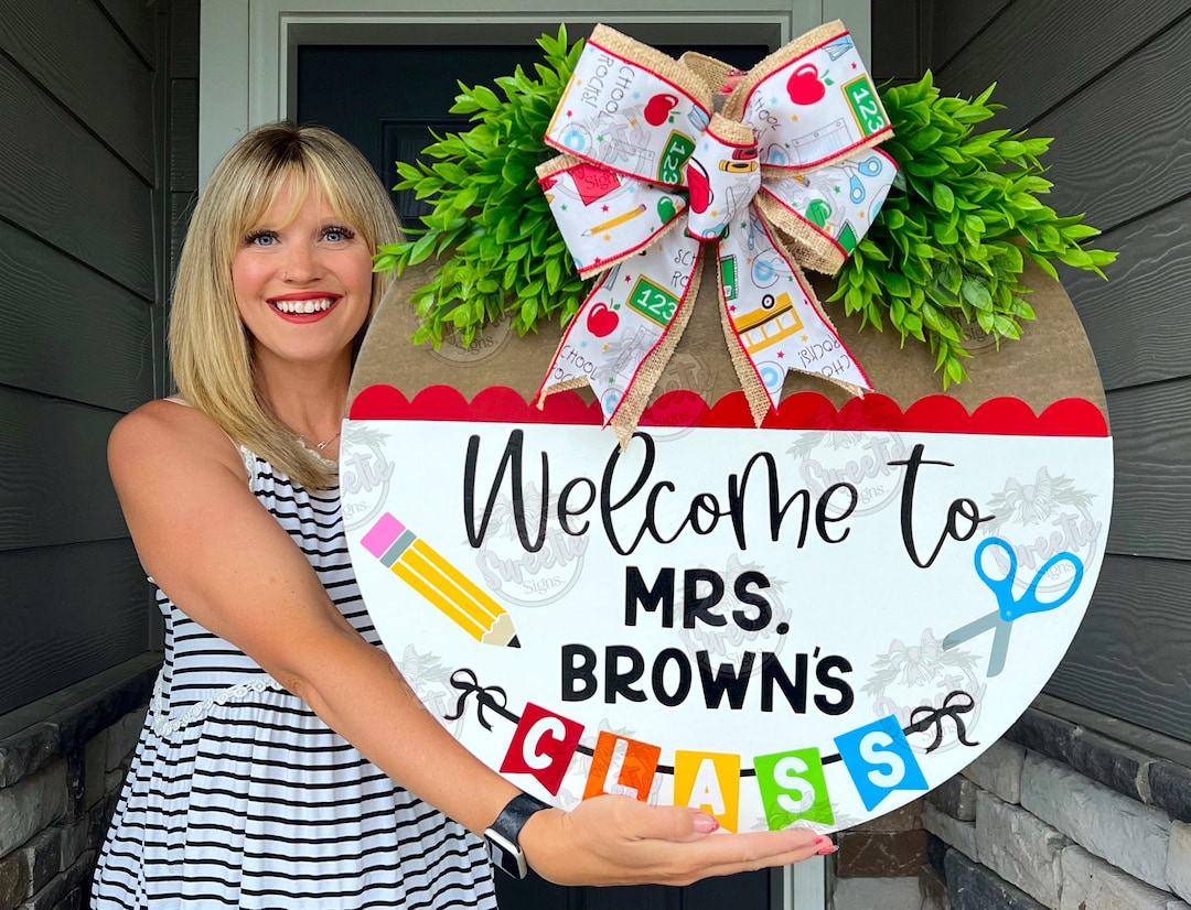 Teacher Door | Teacher Door Sign | Teacher Name | Classroom Sign ...