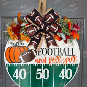 Football Front Door Decor | Football and Fall Y'all | Sports Sign ...