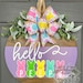 Happy Easter Front Door Decor | Easter Welcome Sign | Hello Peeps ...