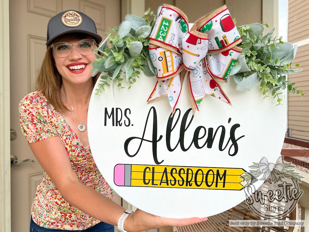Teacher Door | Teacher Door Sign | Teacher Name | Classroom Sign ...