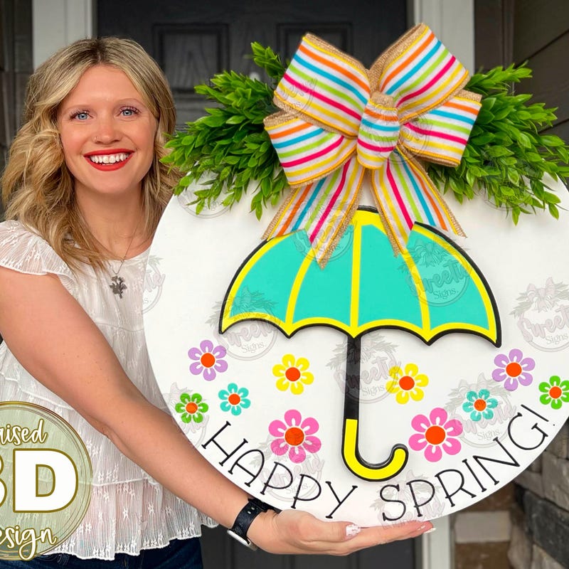 Umbrella Wreath Signs - Etsy
