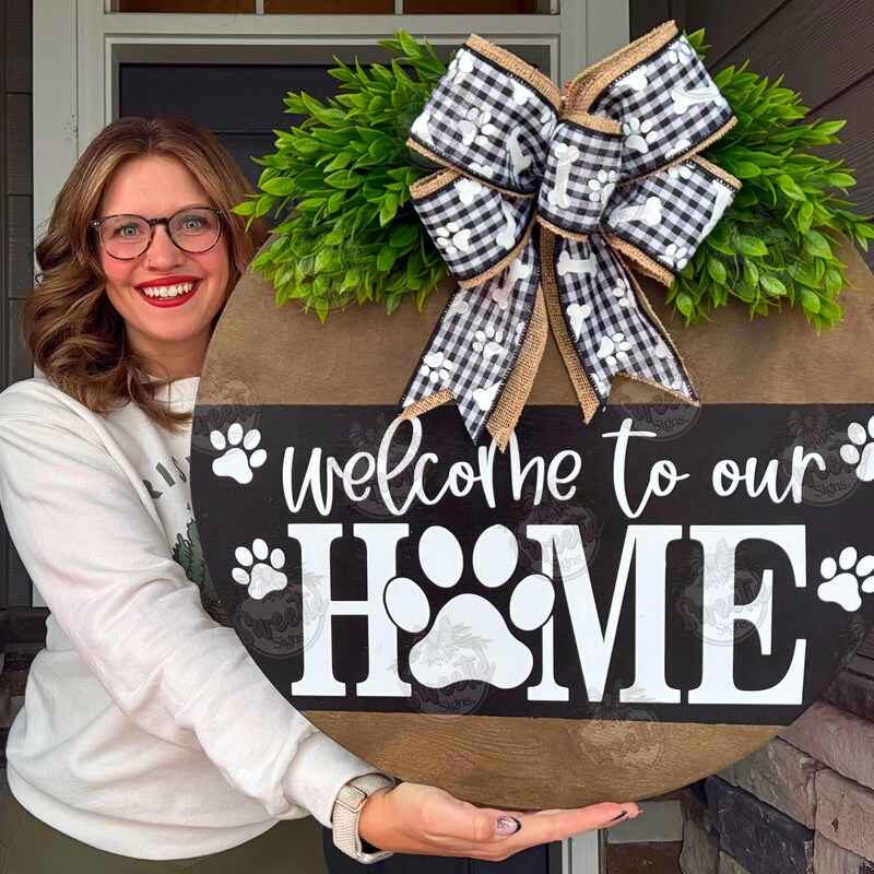 Dog Welcome Sign - Etsy