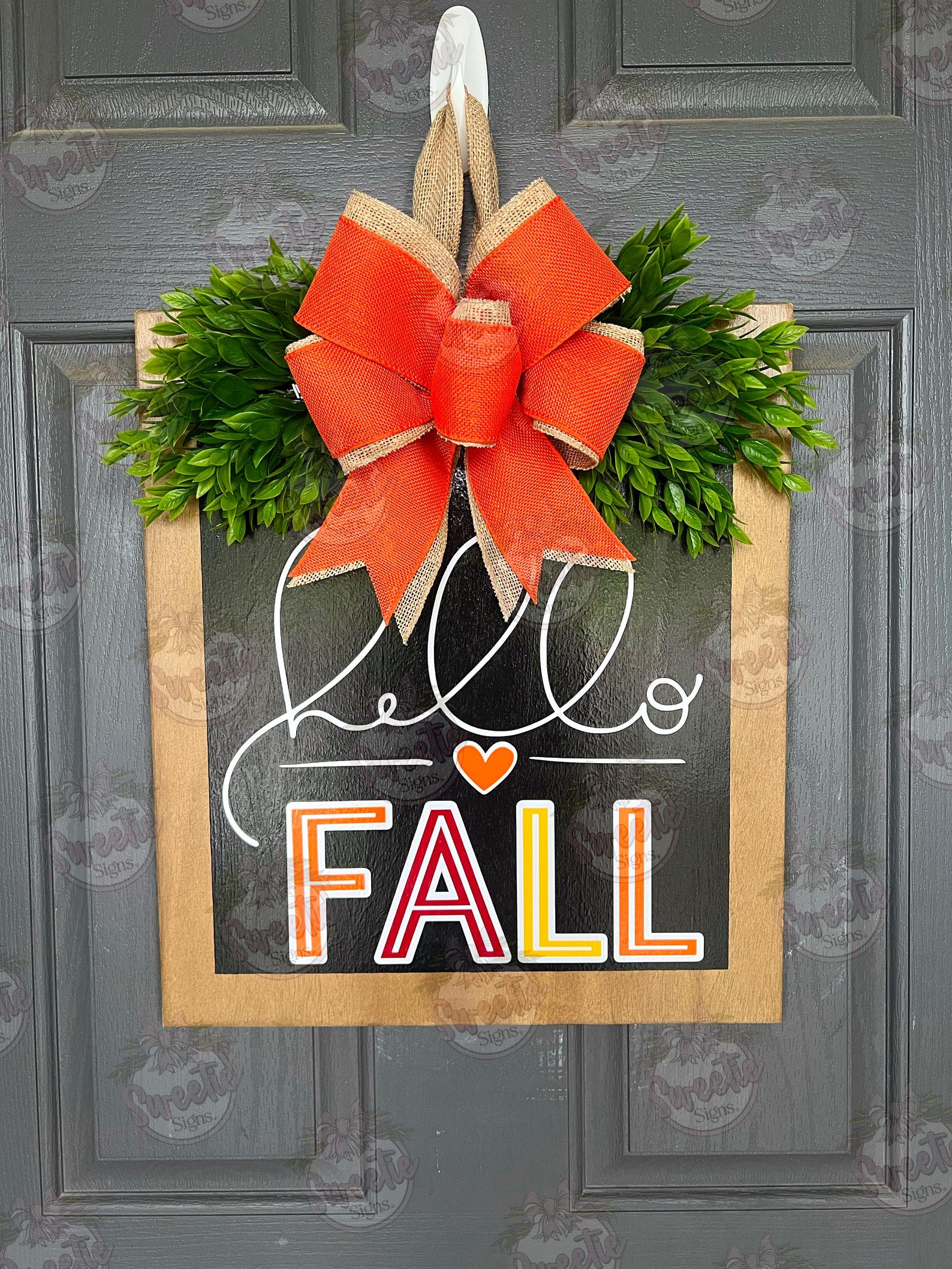 Fall Front Door Decor | Hello Fall | Fall Front Door Sign | Fall Door ...