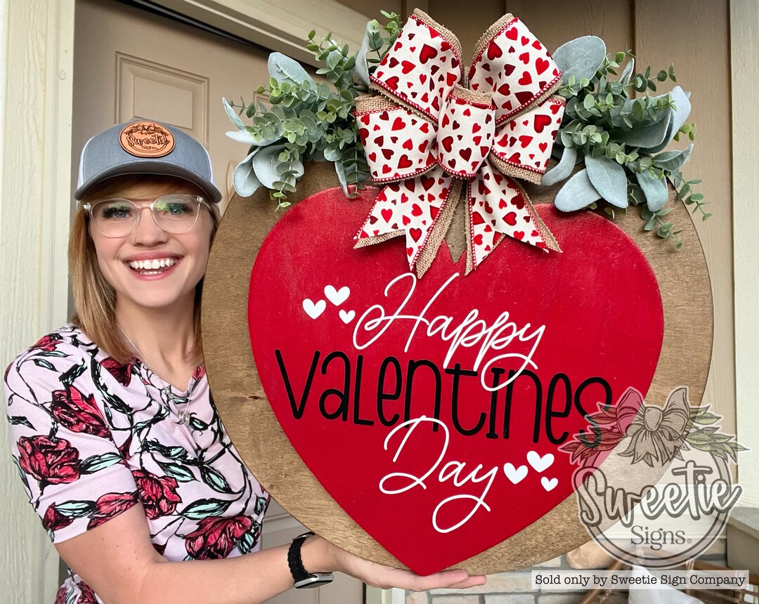 Valentines Front Door Decor Happy Valentine's Day - Etsy
