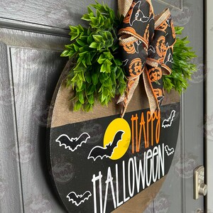 Halloween Front Door Decor | Happy Halloween | Halloween Door Sign ...