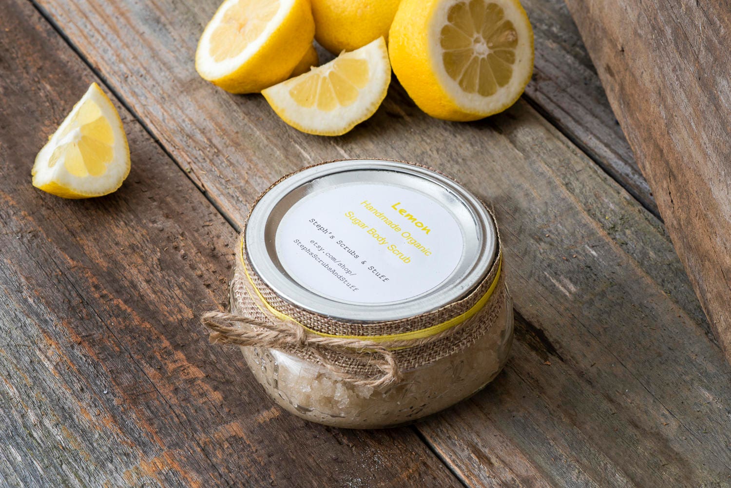 Organic Lemon Sugar Scrub, Body Scrub, Citrus Sugar Scrub, Organic Body ...