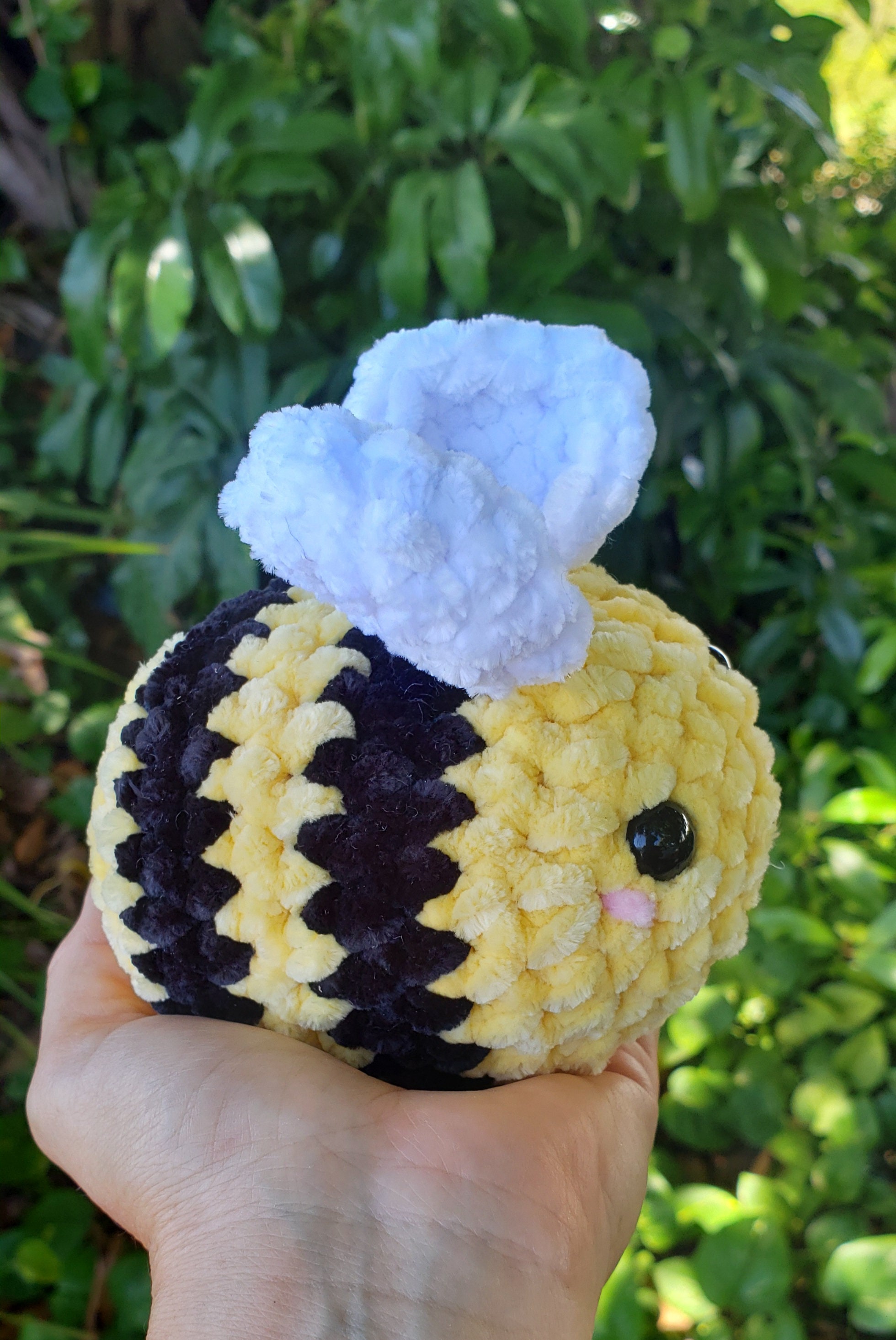 Crochet Bee Plush, Bee Plush, Fluffy Crochet Bee, Velvet Crochet ...