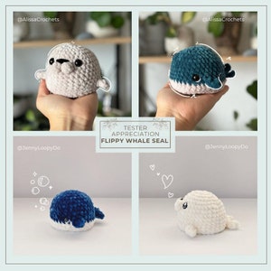 Flippy the Crochet Whale & Seal Reversible NO-SEW Pdf Pattern ...