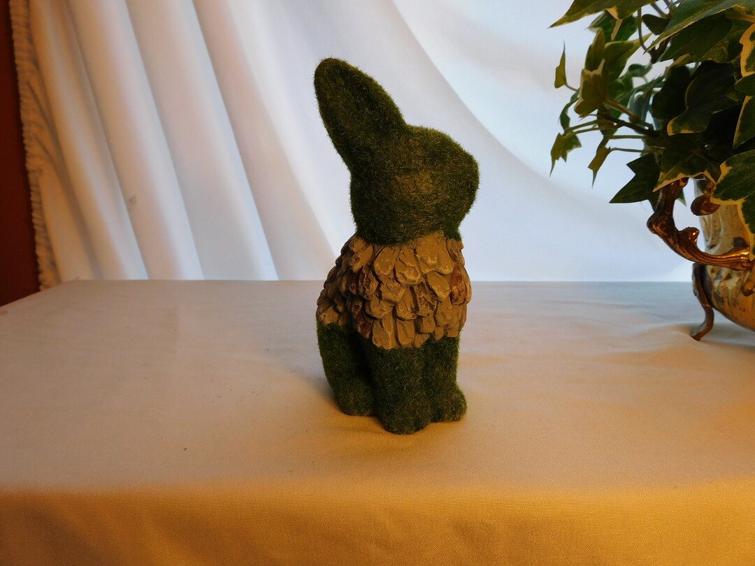 Moss Covered Rabbit Figurine box 5 - Etsy