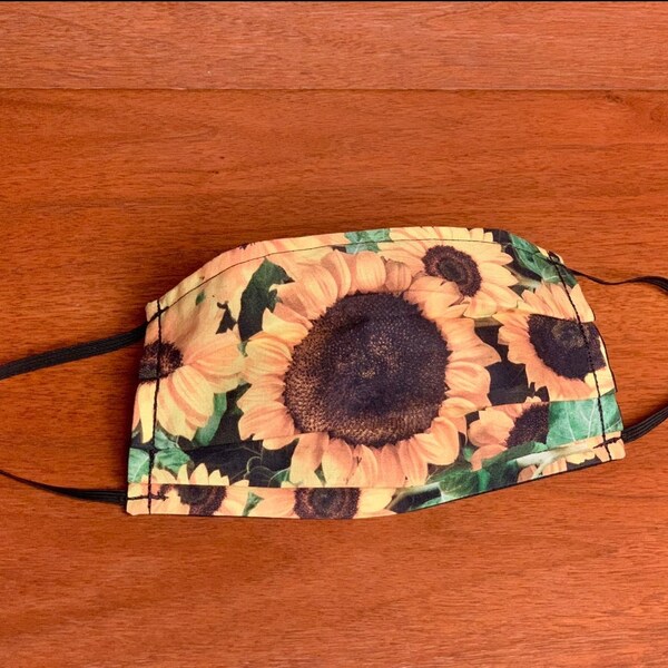 Sunflower Face Mask - Etsy