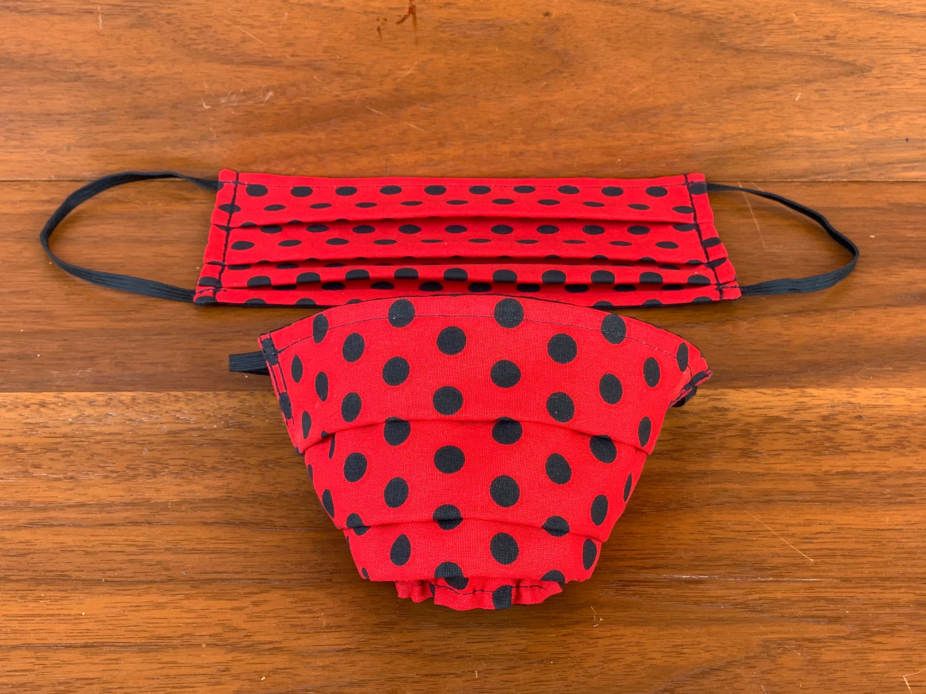 Red & Black Polka Dot Face Mask Washable Comfortable Fashion Mask 100% ...