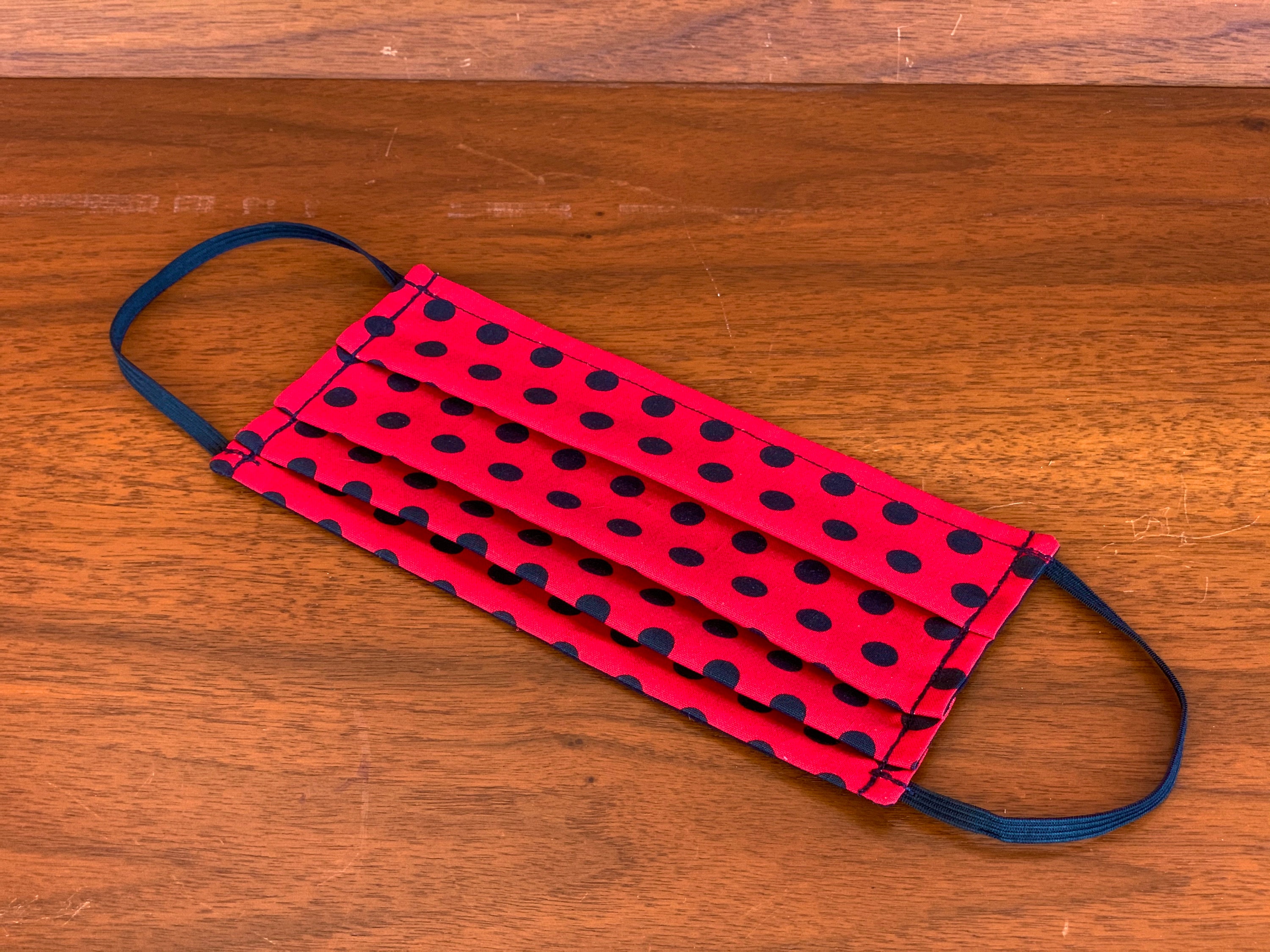 Red & Black Polka Dot Face Mask Washable Comfortable Fashion Mask 100% ...