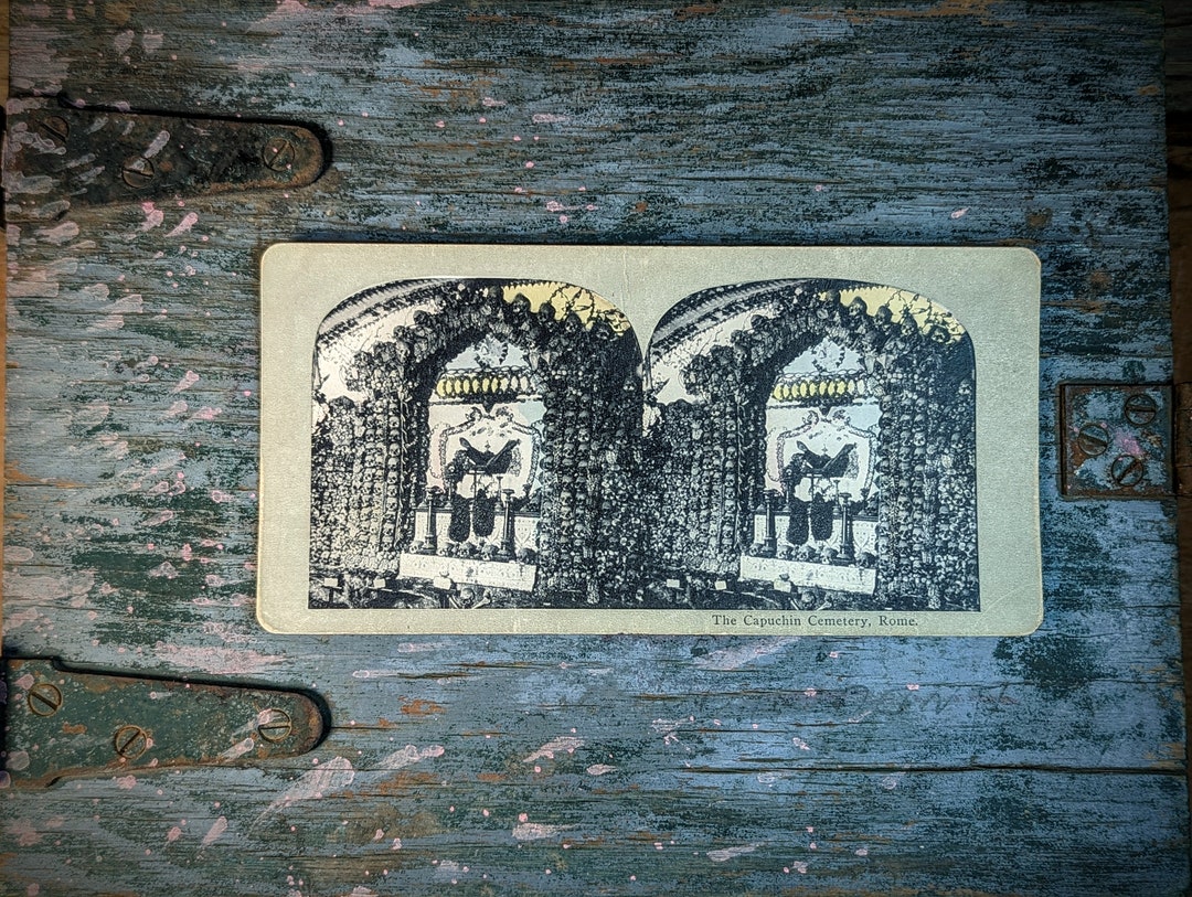 Italian Capuchin Cemetery Antique Stereoscope Card / Capuchin Crypt in ...