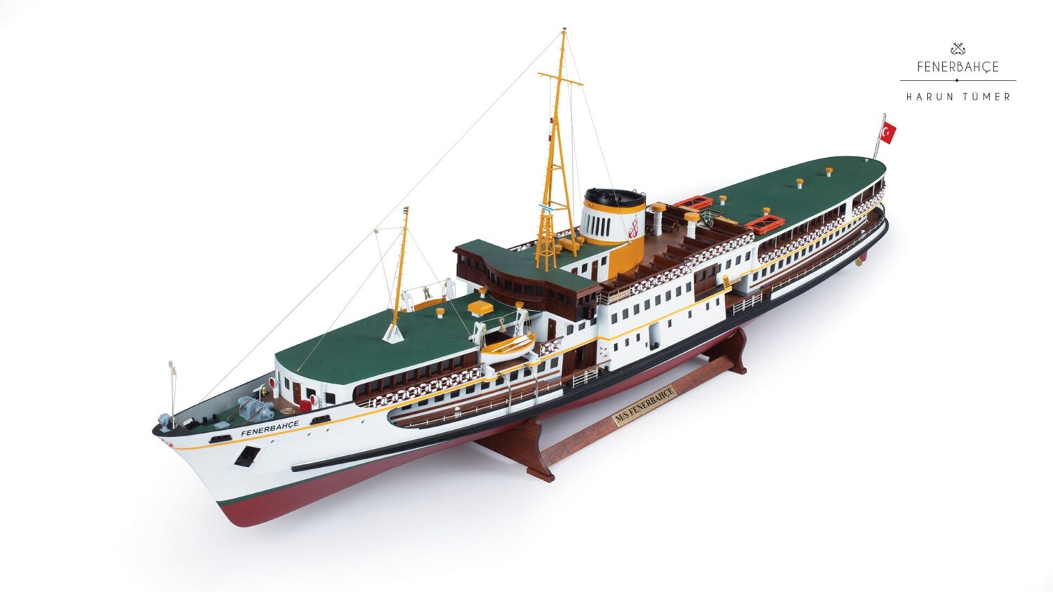 FENERBAHCE - Classic Istanbul Bosphorus Ferry Handmade Wooden Model ...