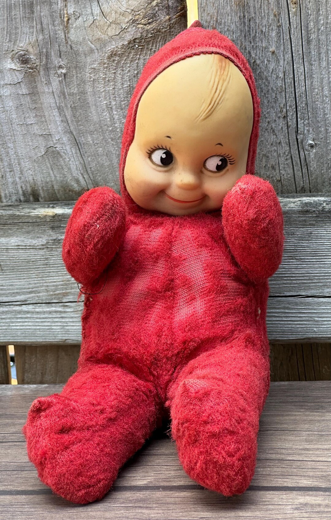 Vintage Red Plush Kewpie - Etsy