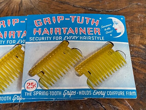 Vintage Grip Tuth Hairtainer Combs 6 - Etsy