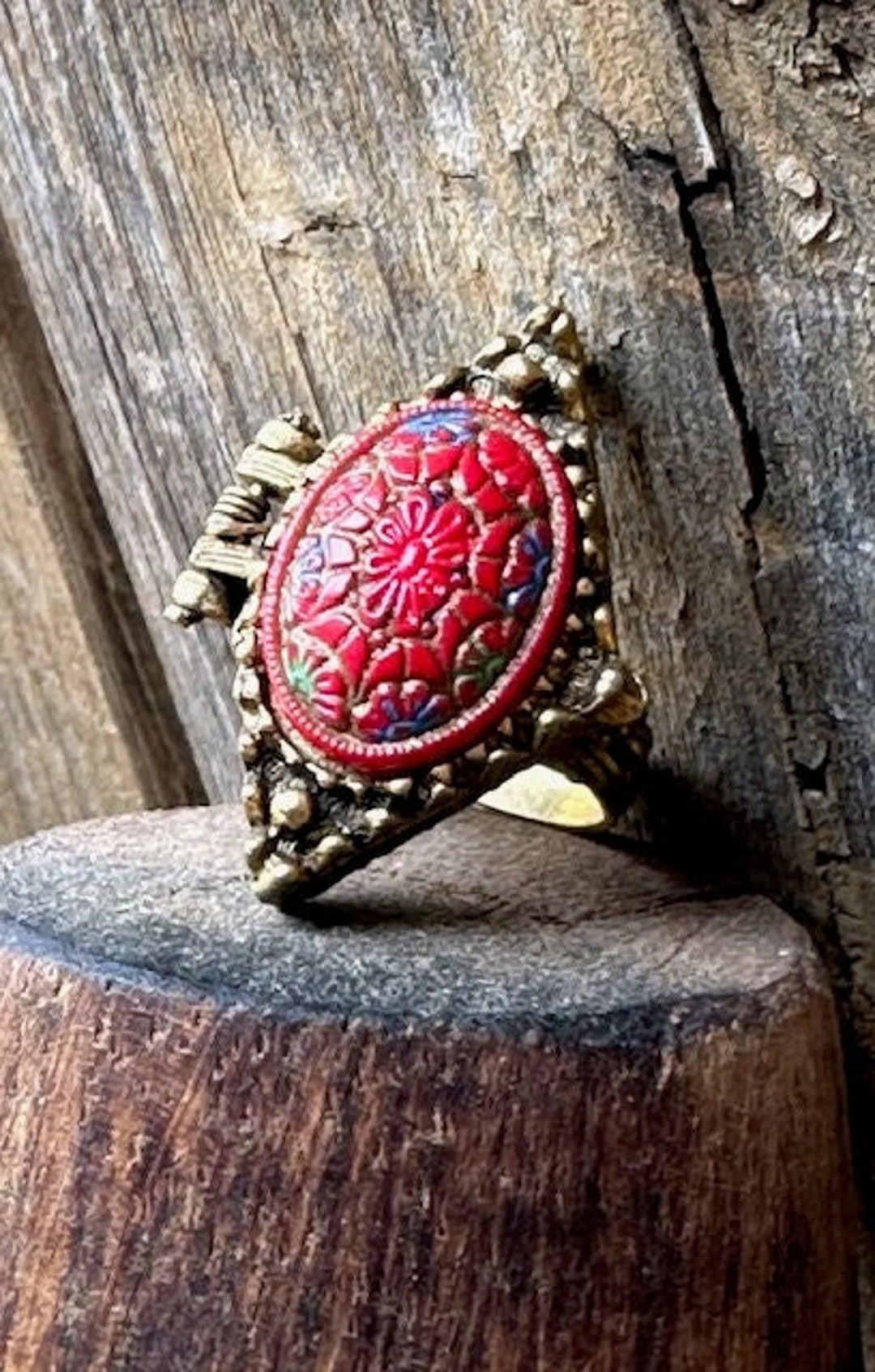 Vintage Adjustable Perfume Ring - Etsy