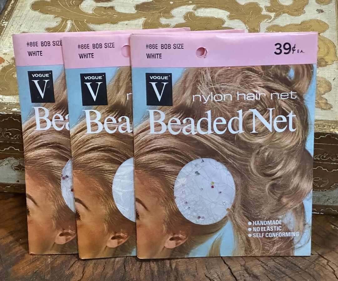 Vintage Vogue White Hair Nets Beaded Set of Three - Etsy