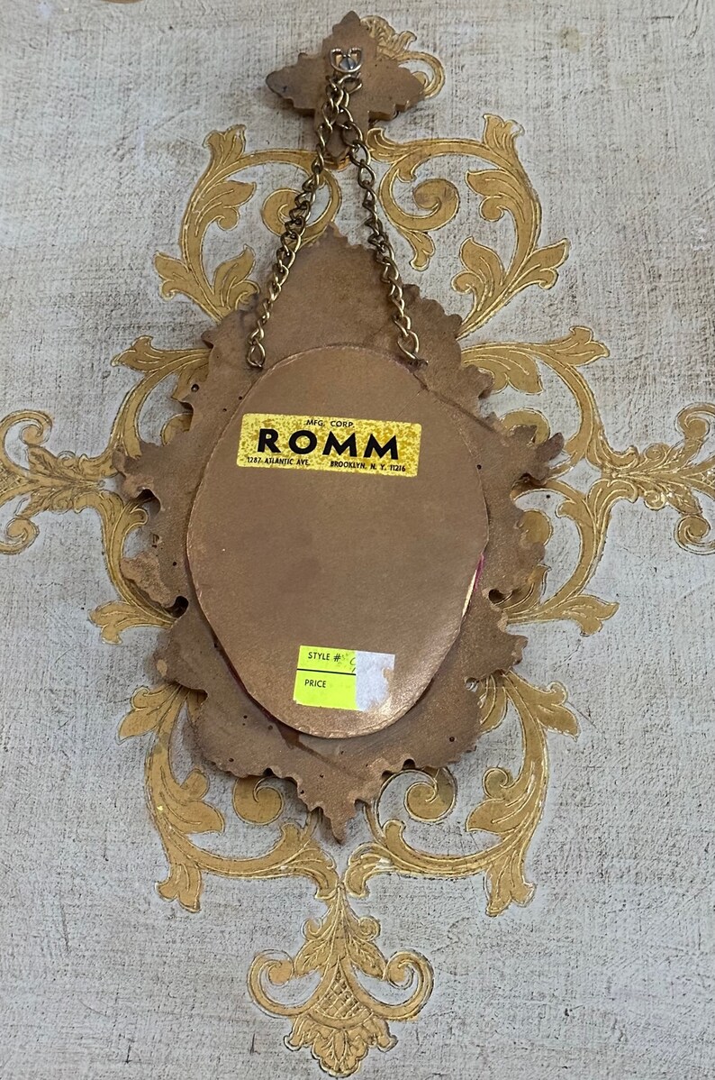 Vintage Porcelain Picture on Velvet Wall Plaque - Made in Italy - Etsy