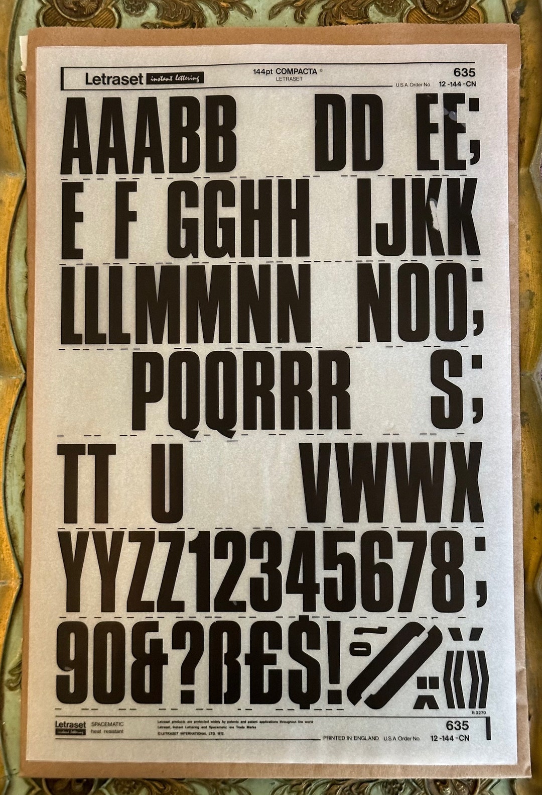 Vintage Letraset Incomplete Sheets (1) - Etsy