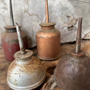 Vintage Rusty Oils Cans (four) - Etsy