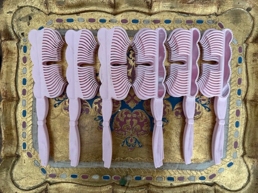 One Vintage Pink Curly Comb New Old Stock Combs (1) - Etsy