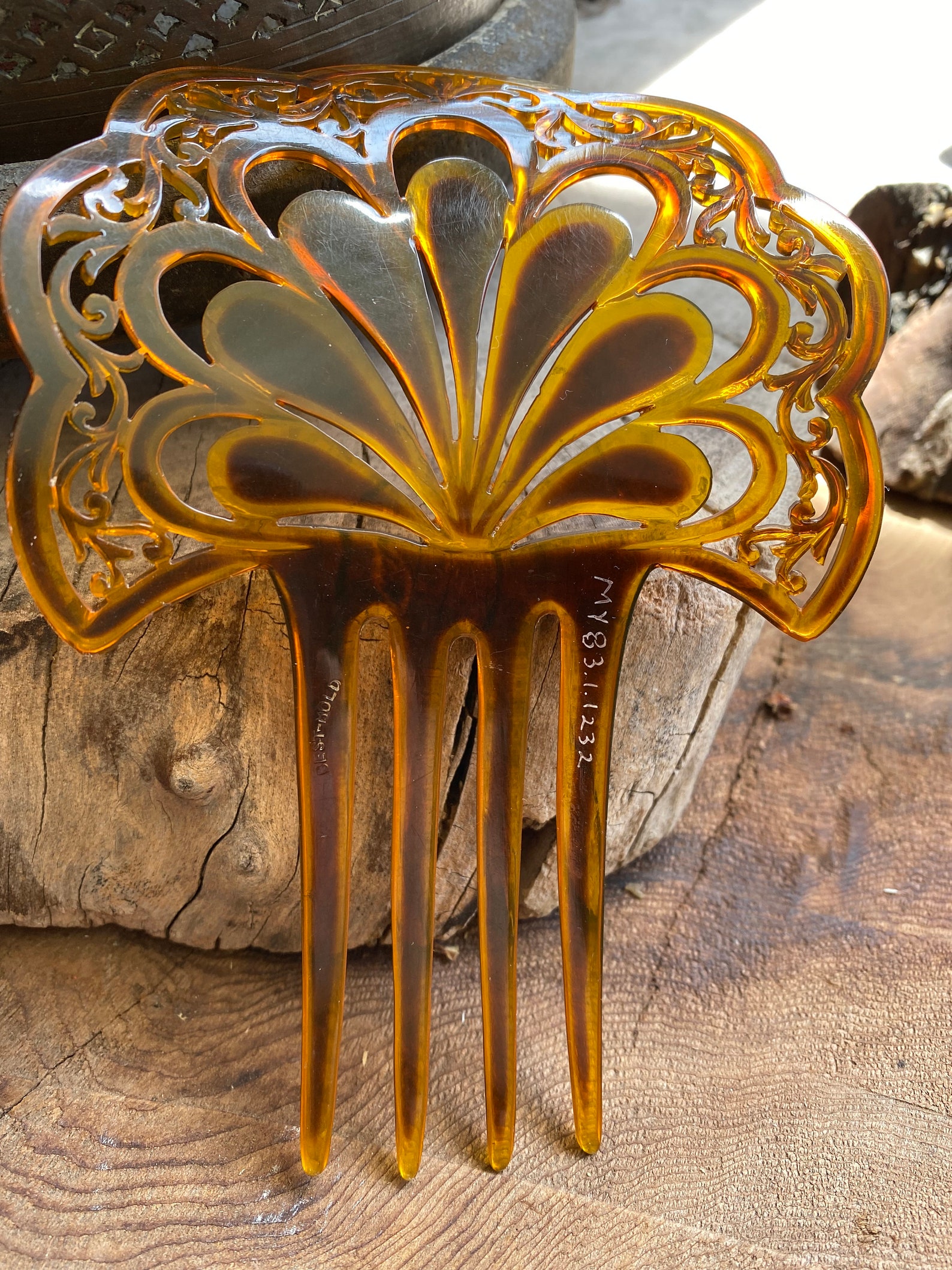 Vintage Huge Hair Comb - Etsy