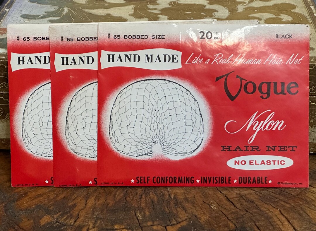Vintage Vogue Black Nylon Hair Nets Set of Three - Etsy