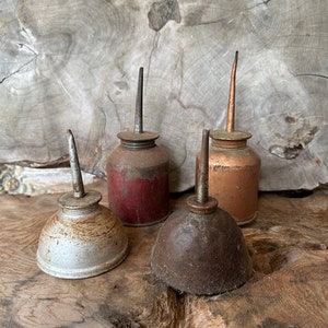 Vintage Rusty Oils Cans (four) - Etsy